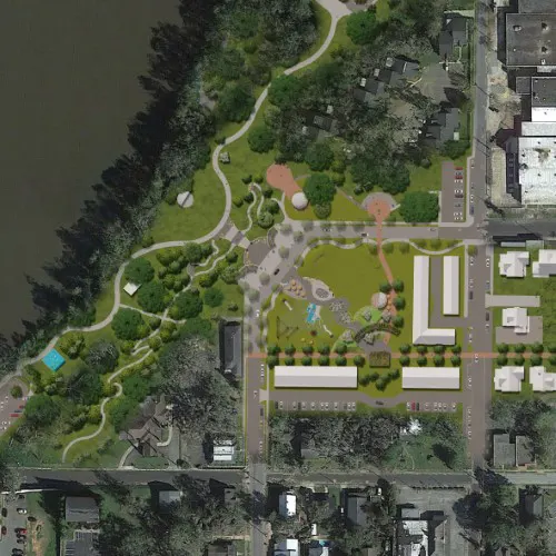 Landscapes Of Park In Architecture Master Plan Townshend LA